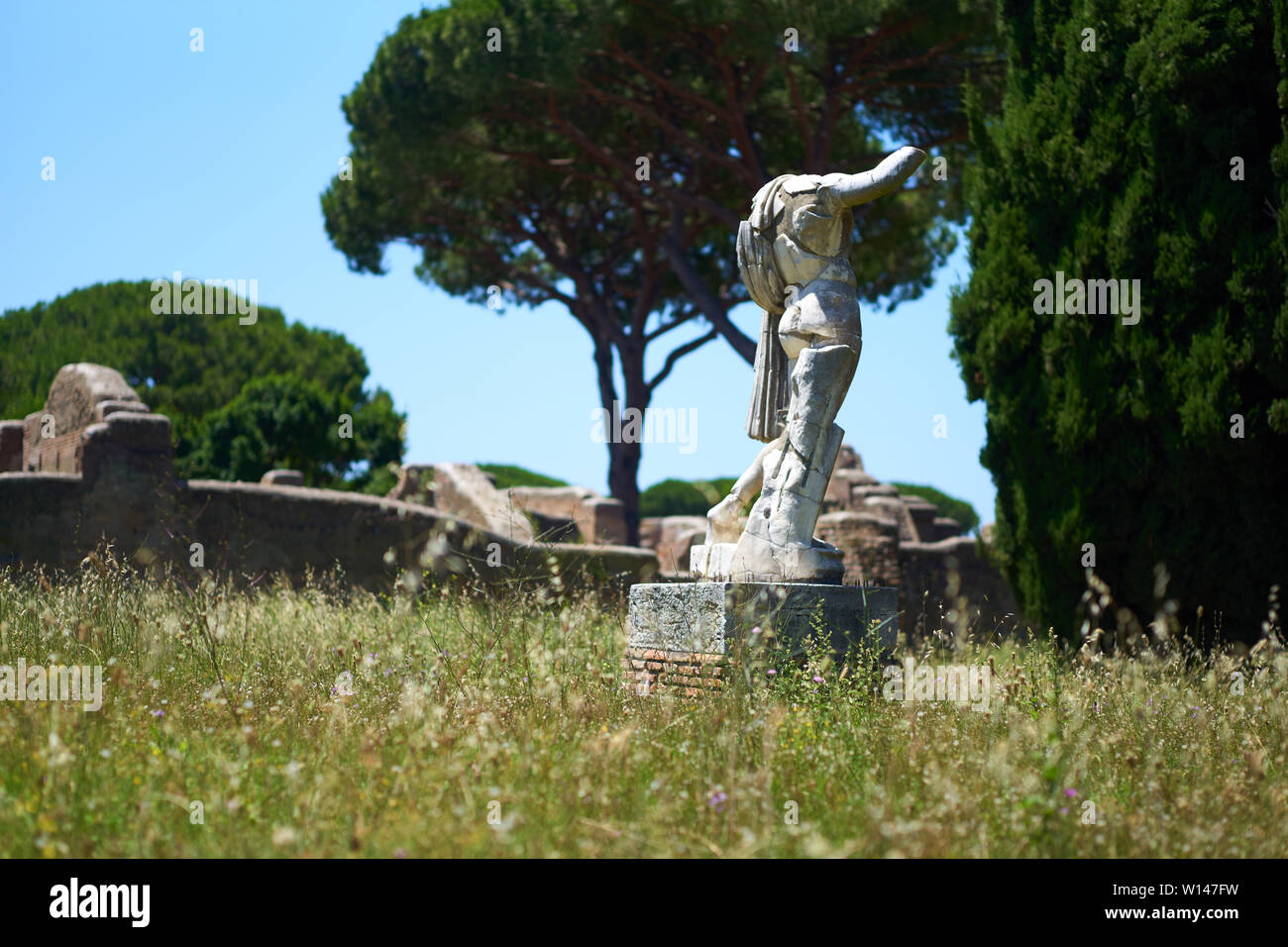 Ostia Antica the remains of the ancient Roman port near Rome Stock ...