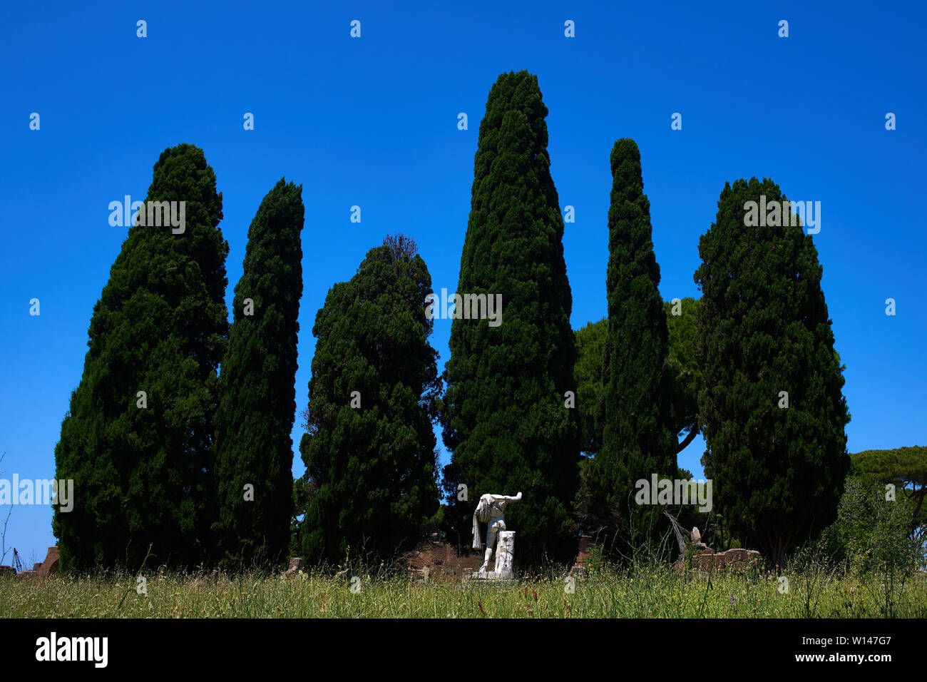 Ostia Antica the remains of the ancient Roman port near Rome Stock ...