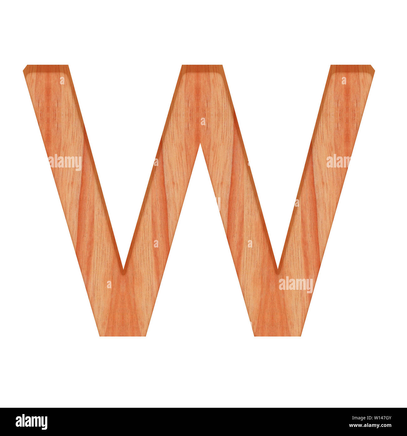 wooden letter pattern beautiful 3d isolated on white background, design ...