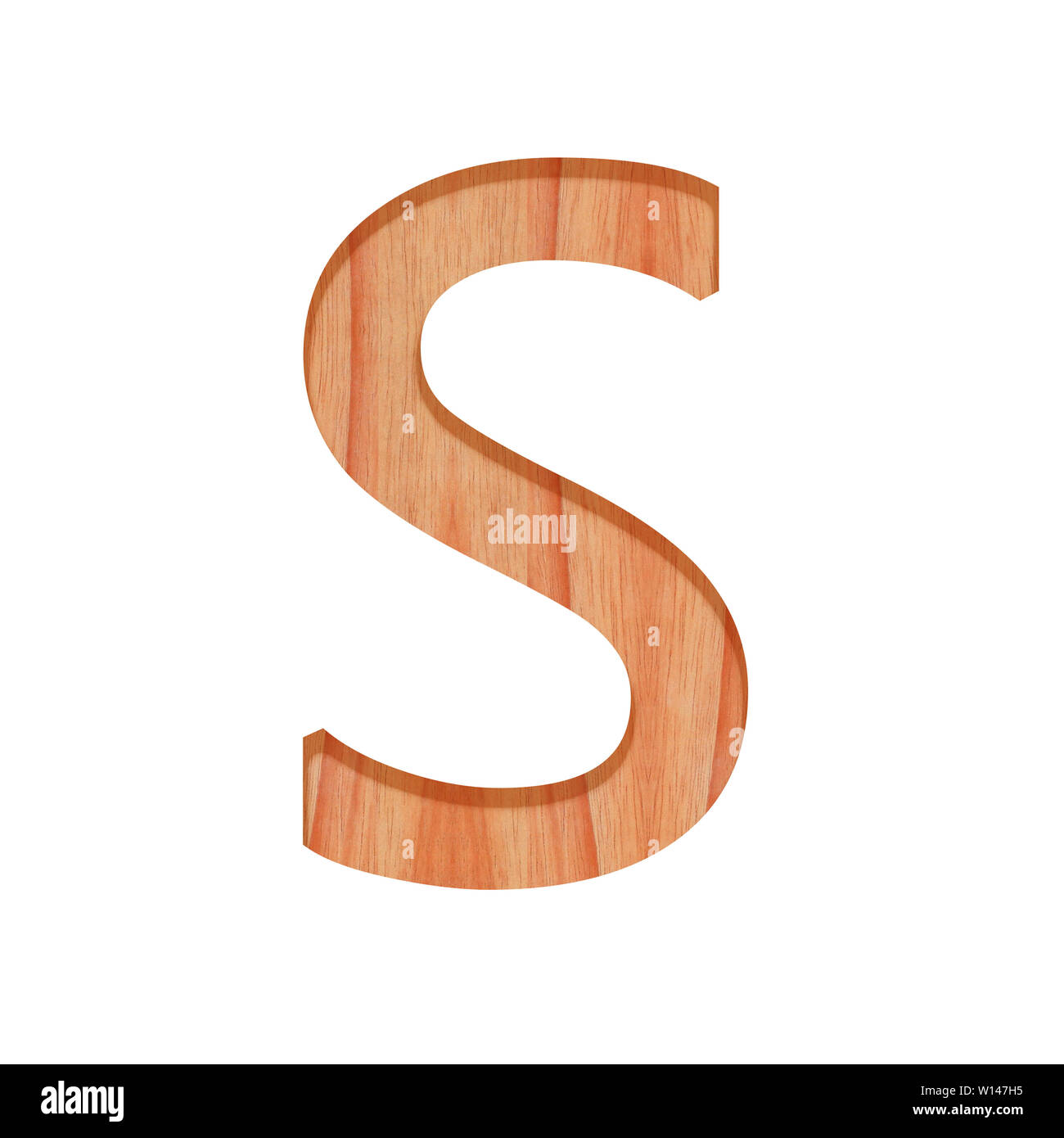 wooden letter pattern beautiful 3d isolated on white background, design ...