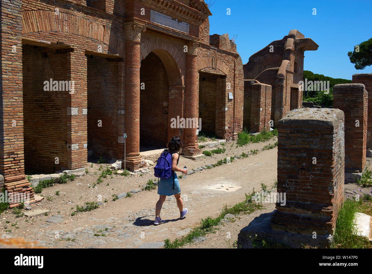 Ostia Antica, an archaeological park with the rmeains of the ancient ...
