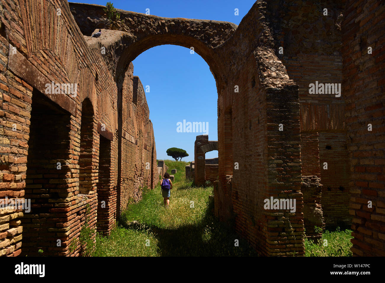 Ostia Antica, an archaeological park with the rmeains of the ancient ...