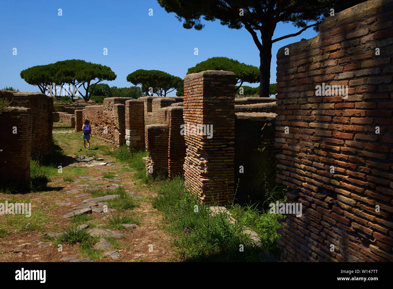 Ostia Antica, an archaeological park with the rmeains of the ancient ...