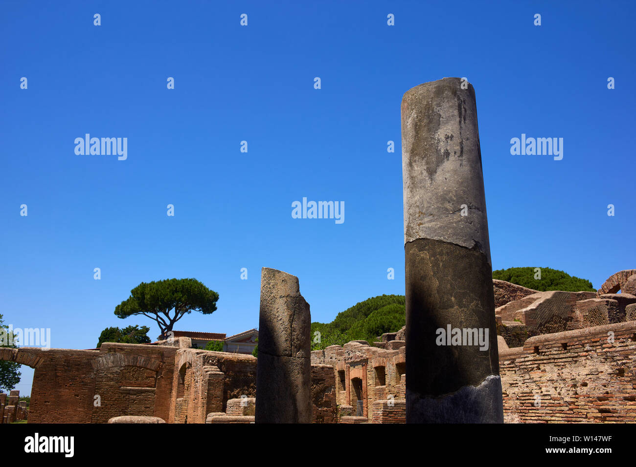Ostia Antica, an archaeological park with the rmeains of the ancient ...