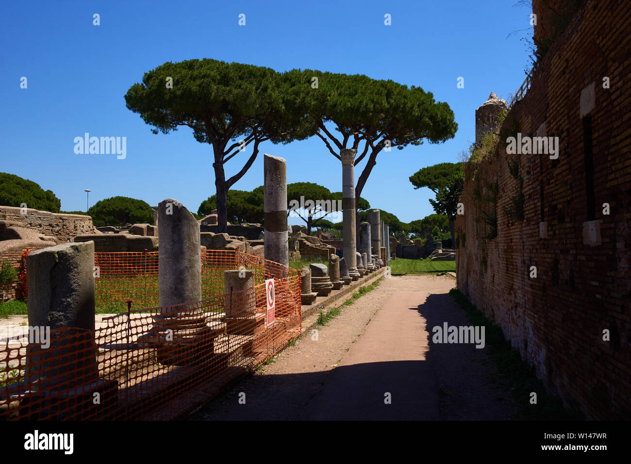 Ostia Antica, an archaeological park with the rmeains of the ancient ...