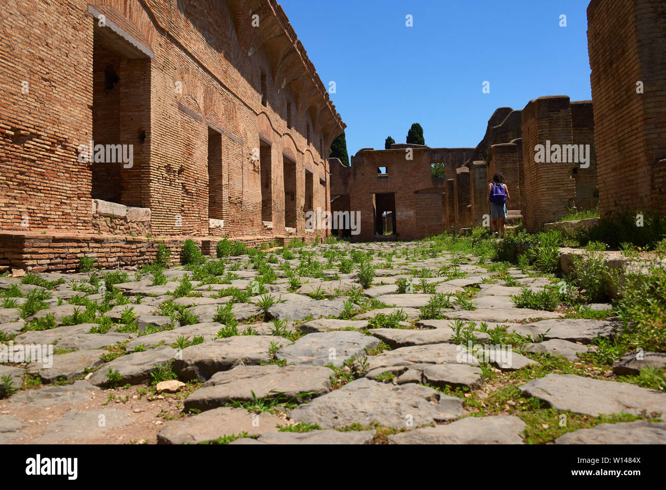 Ostia Antica, an archaeological park with the rmeains of the ancient ...