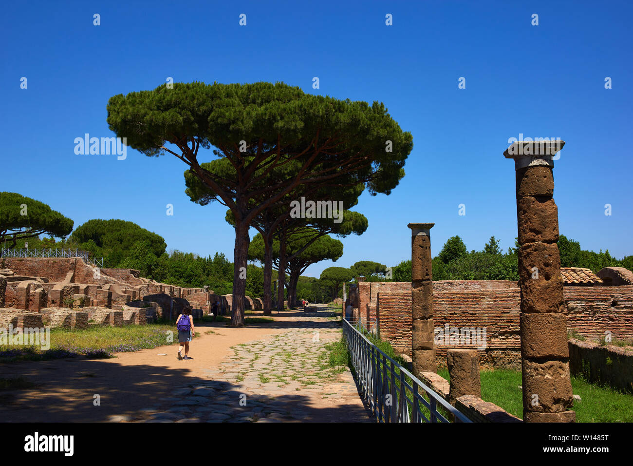 Ostia Antica, an archaeological park with the rmeains of the ancient ...