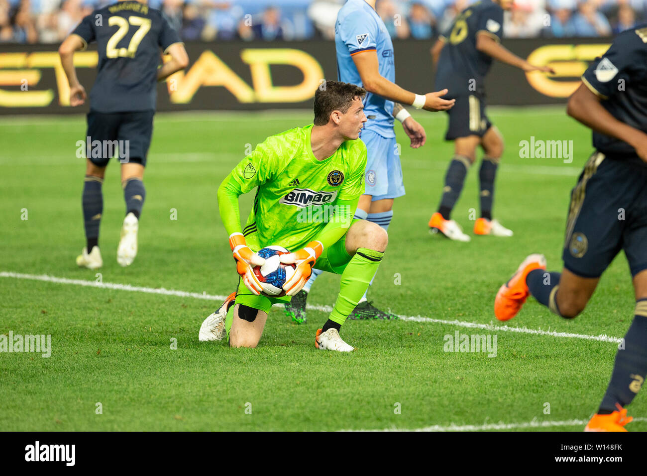 Goalkeeper Matt Freese (1) of Philadelphia Union saves during regular ...