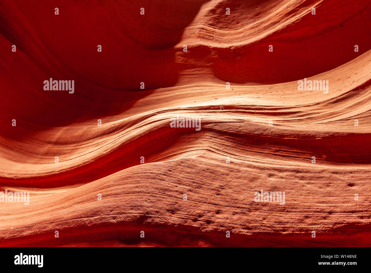 The Deep Red Canyon Walls of the Upper Antelope Canyon, near Page ...