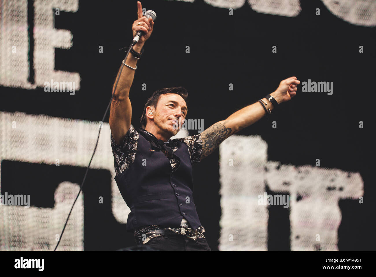 Johnny Mac & The Faithful Live at Bolton Macron Stadium June 2019 Stock ...