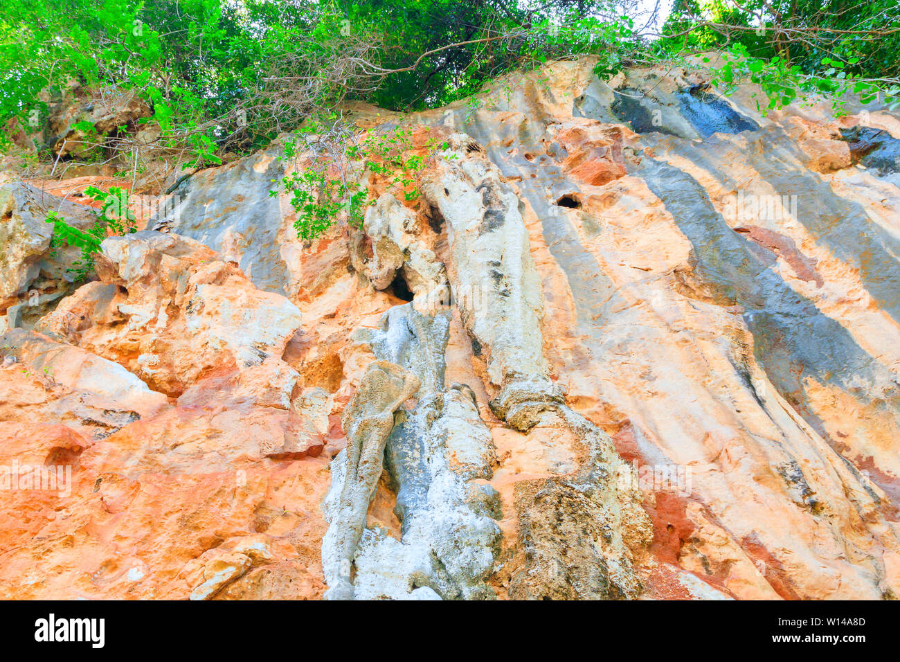 rock cliff mountain in nature beautiful of large caves stone with copy ...