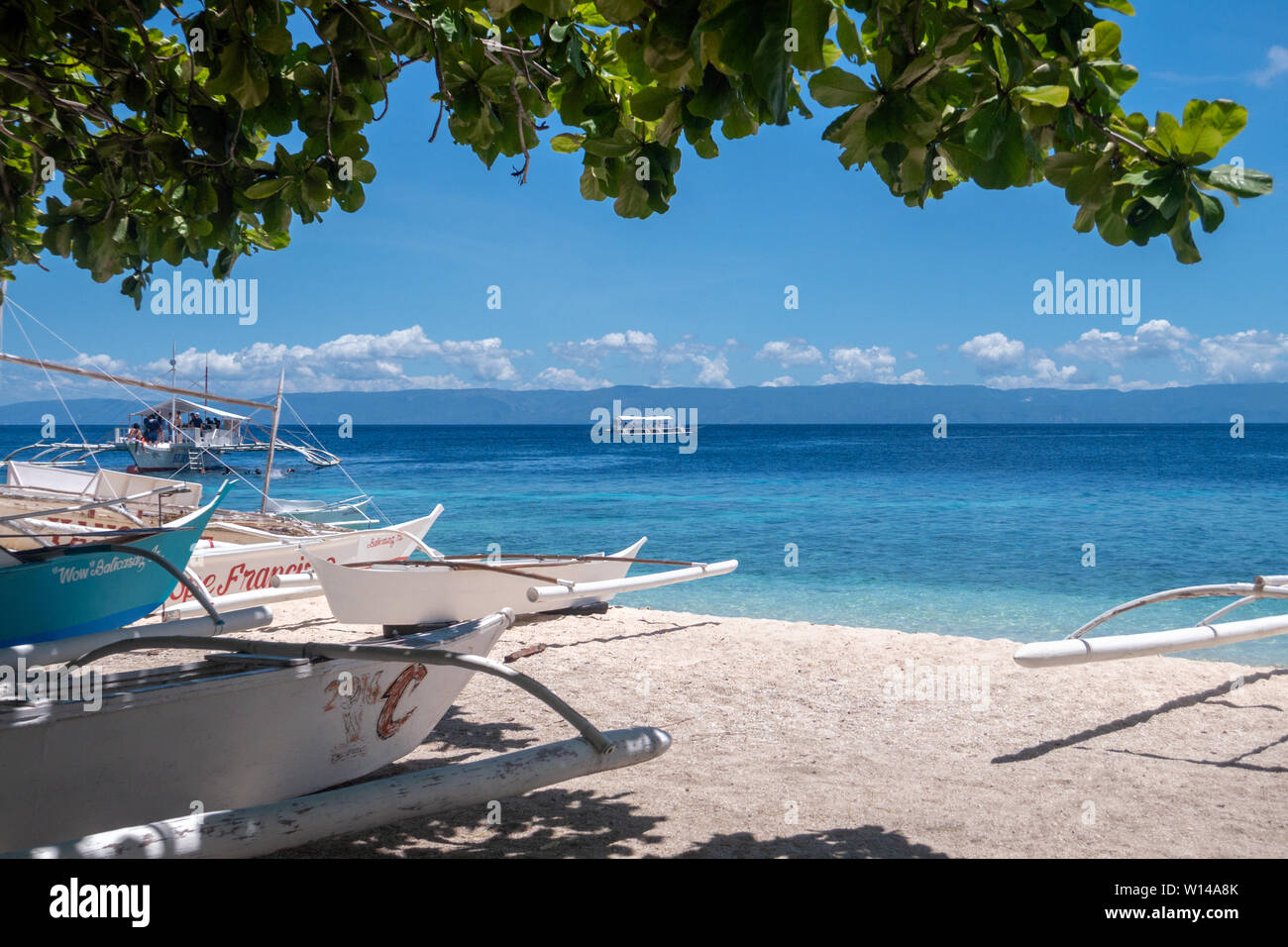 Bohol, Philippines - June, 19, 2019: Amazing paradise Alona beach with ...