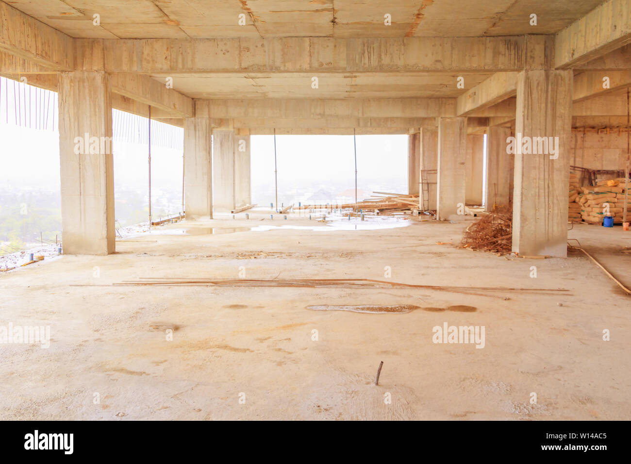 construction site interior building plan development on housing with ...