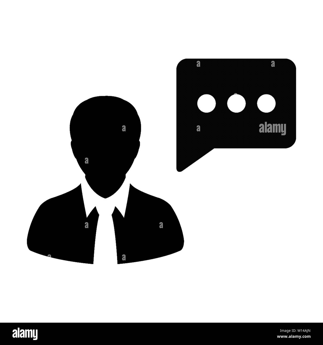 Question icon vector male person profile avatar with speech bubble ...