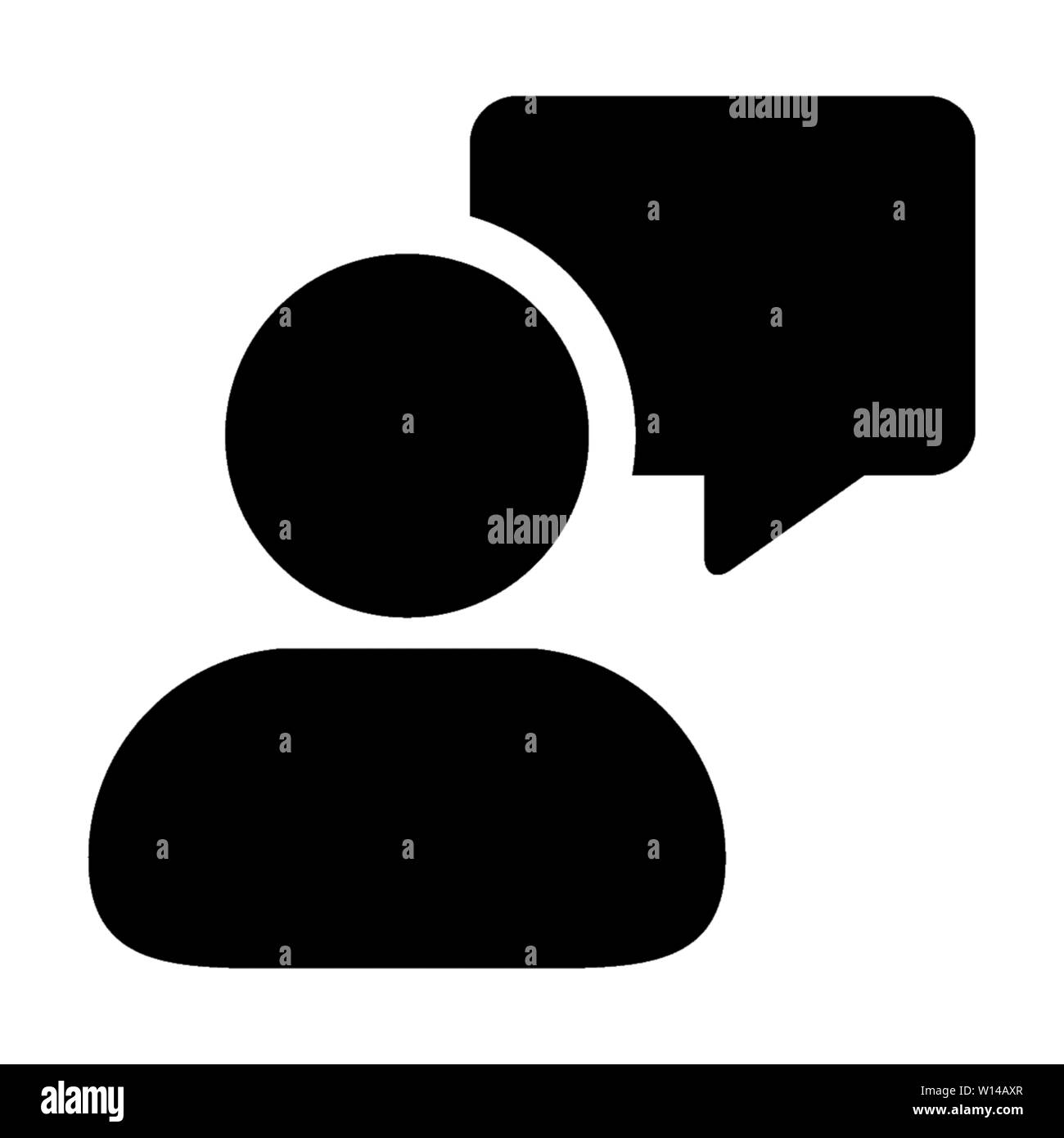 Comment icon vector male person profile avatar with speech bubble ...