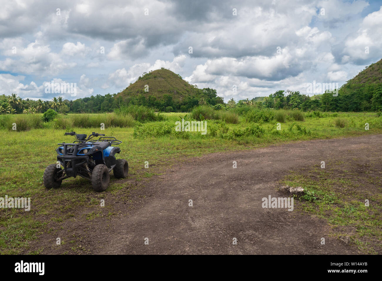 Bohol, Philippines - June, 20, 2019: ATV rental ride near Chocolate ...
