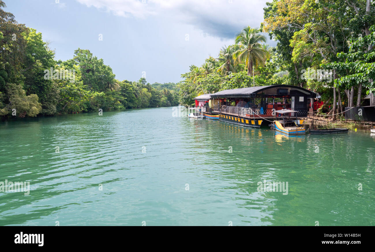 Bohol, Philippines - June, 20, 2019: Floating buffet restaurant cruise ...