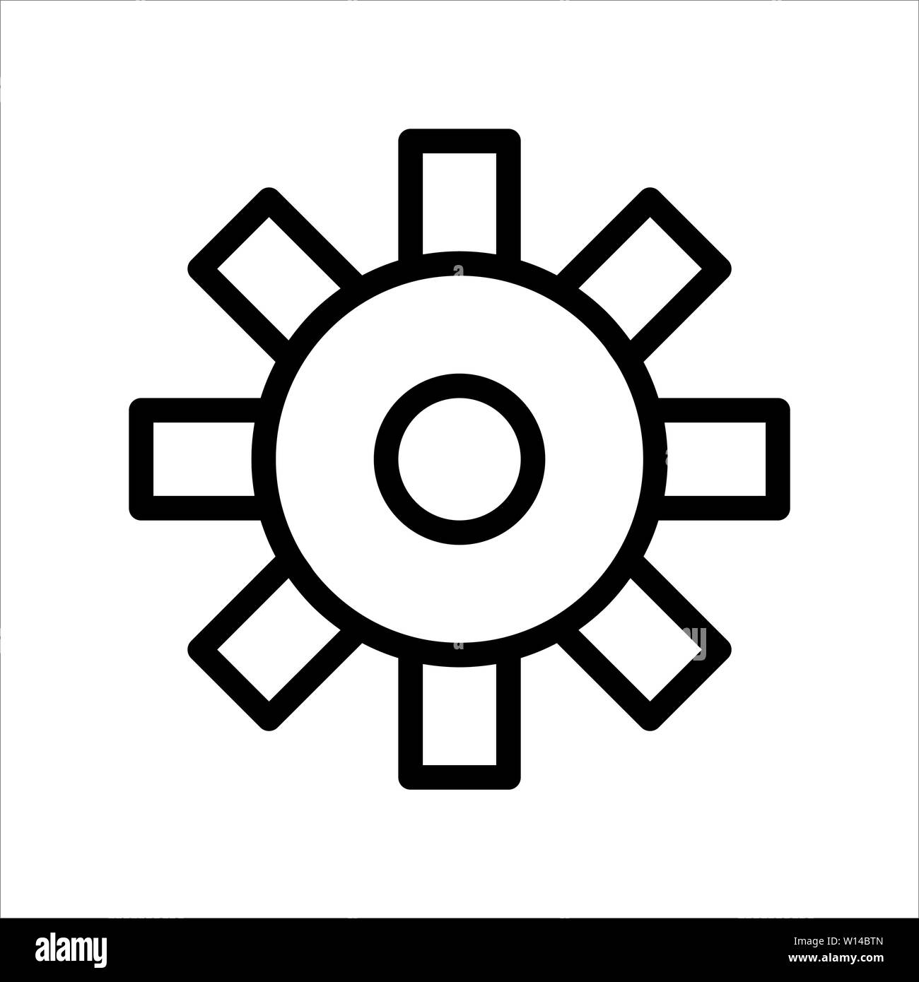 cog icon. flat illustration of cog vector icon for web. Perfect use for ...