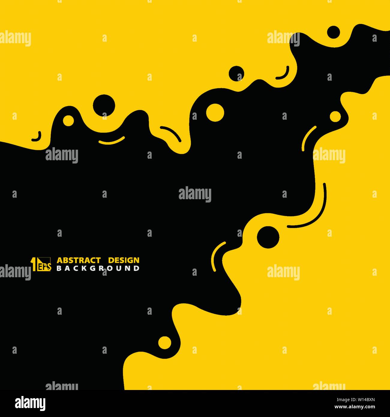 Abstract minimal vivid yellow green stripe shape decoration cover ...