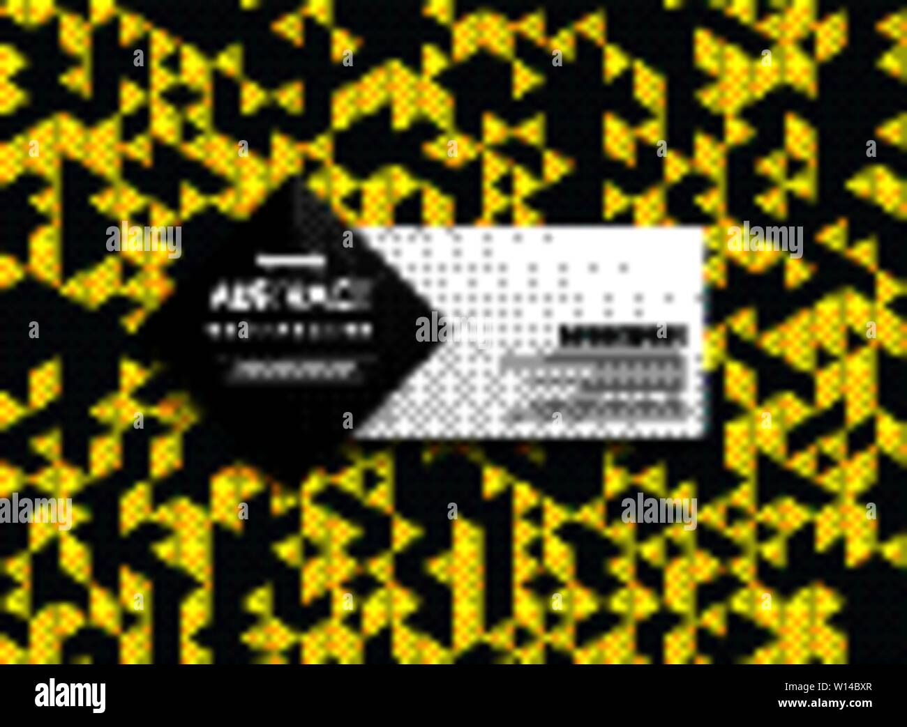 Abstract luxury blue and yellow triangle geometric pattern cover design ...