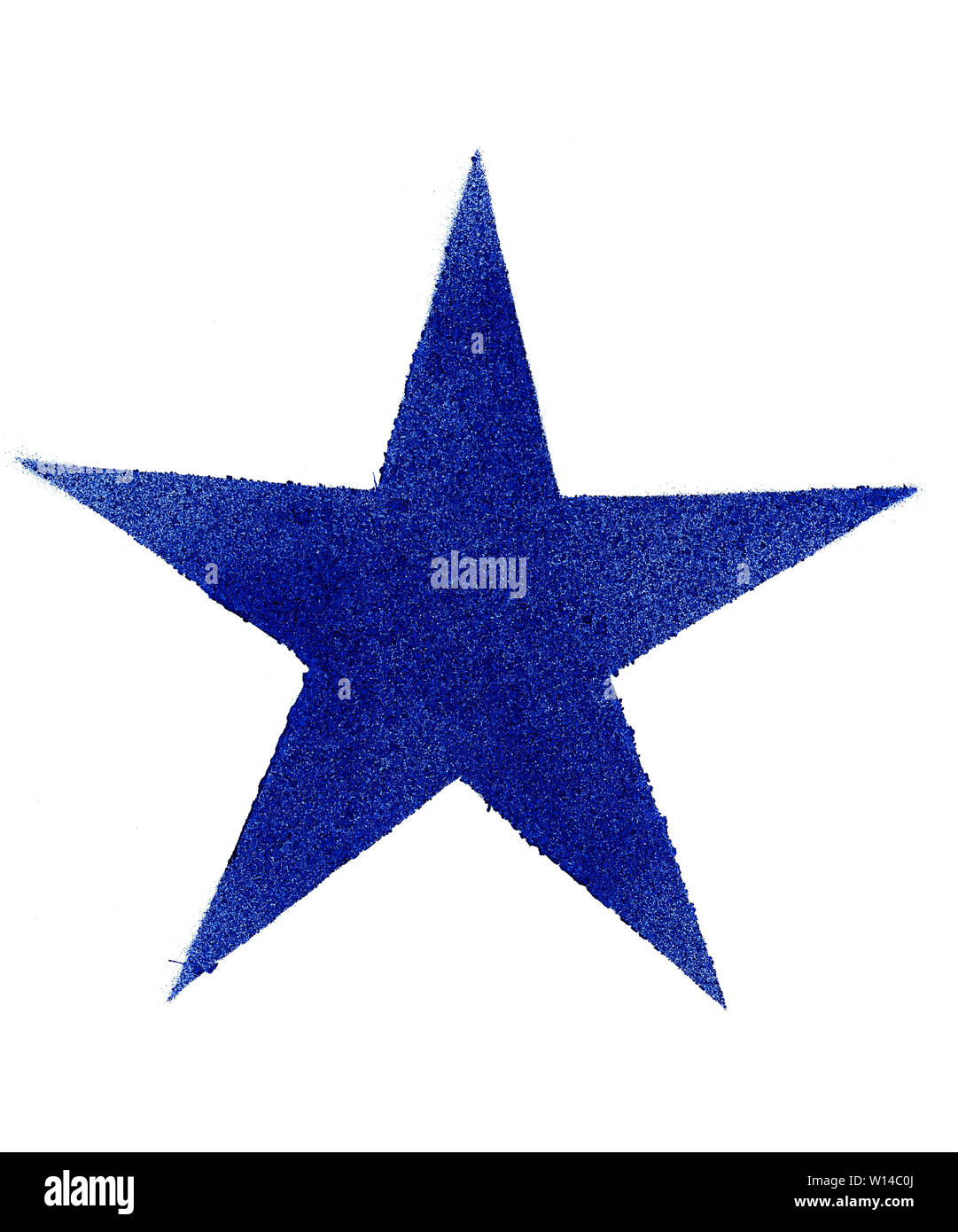 Beautiful blue star closeup decoration sign ilustration in spray art ...