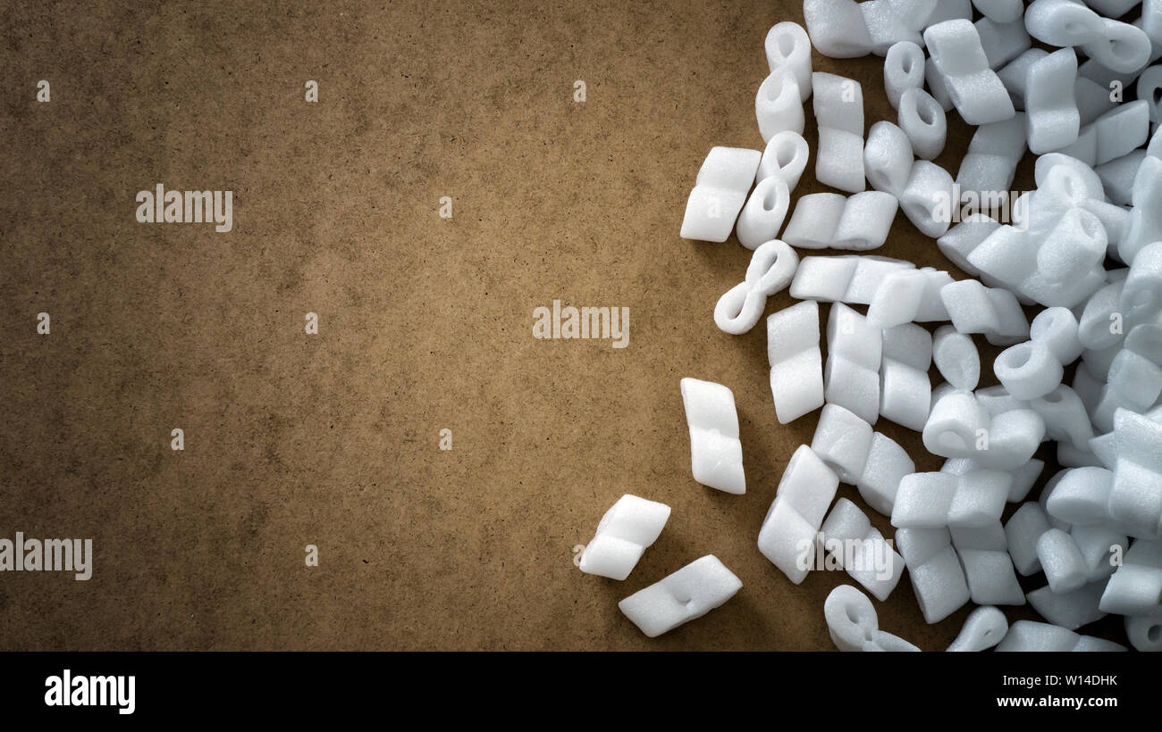 cardboard box with polystyrene delivery box fragile Stock Photo - Alamy