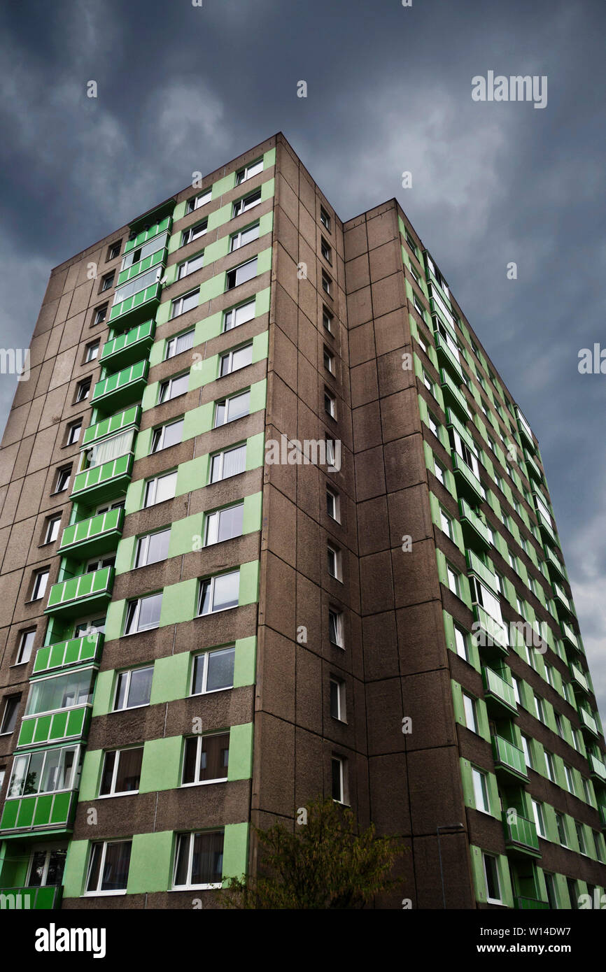 residential apartments multi story building of Communist era in former ...