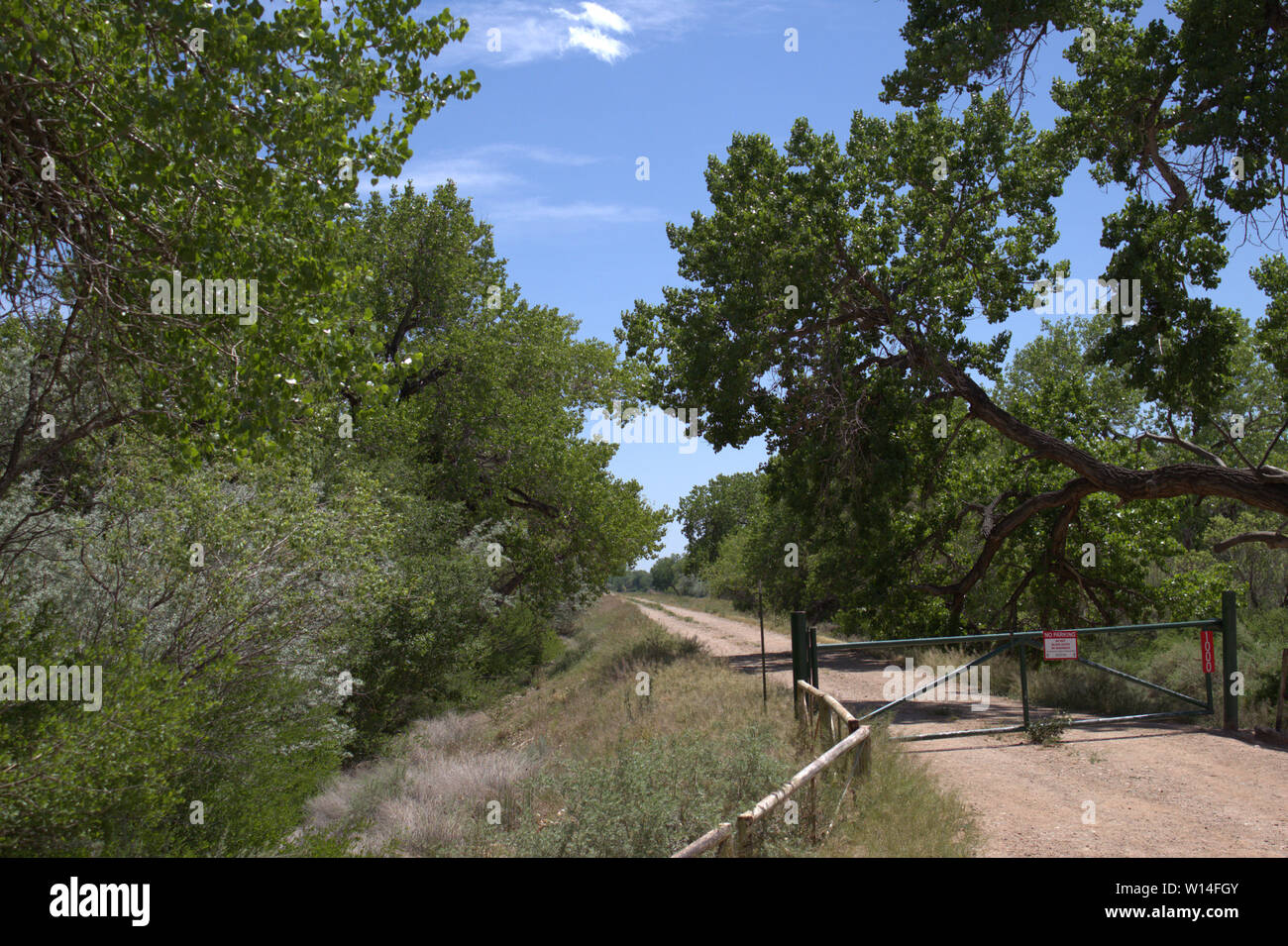 Gated Dirt Road Stock Photo - Alamy