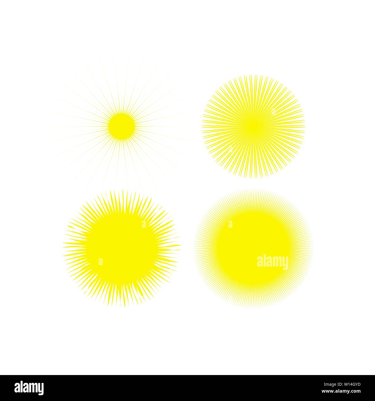 Flat sun icon. Sun pictogram. Trendy vector summer symbol for website ...