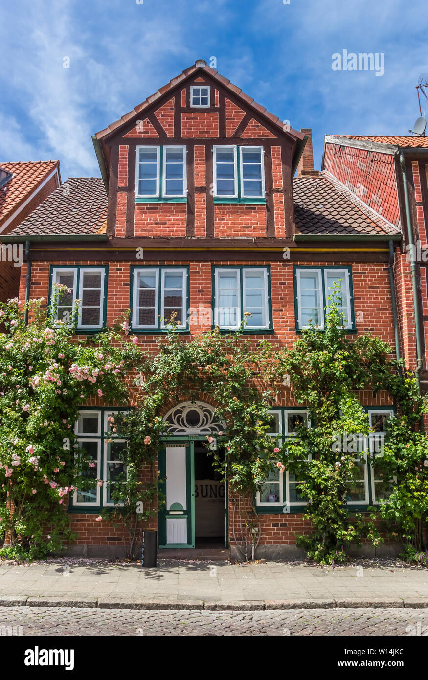 Front door of a historic house in Eutin, Germany Stock Photo - Alamy