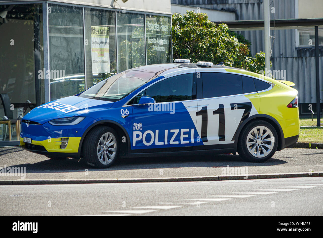 Police Polizei Tesla Model X Stock Photo - Alamy