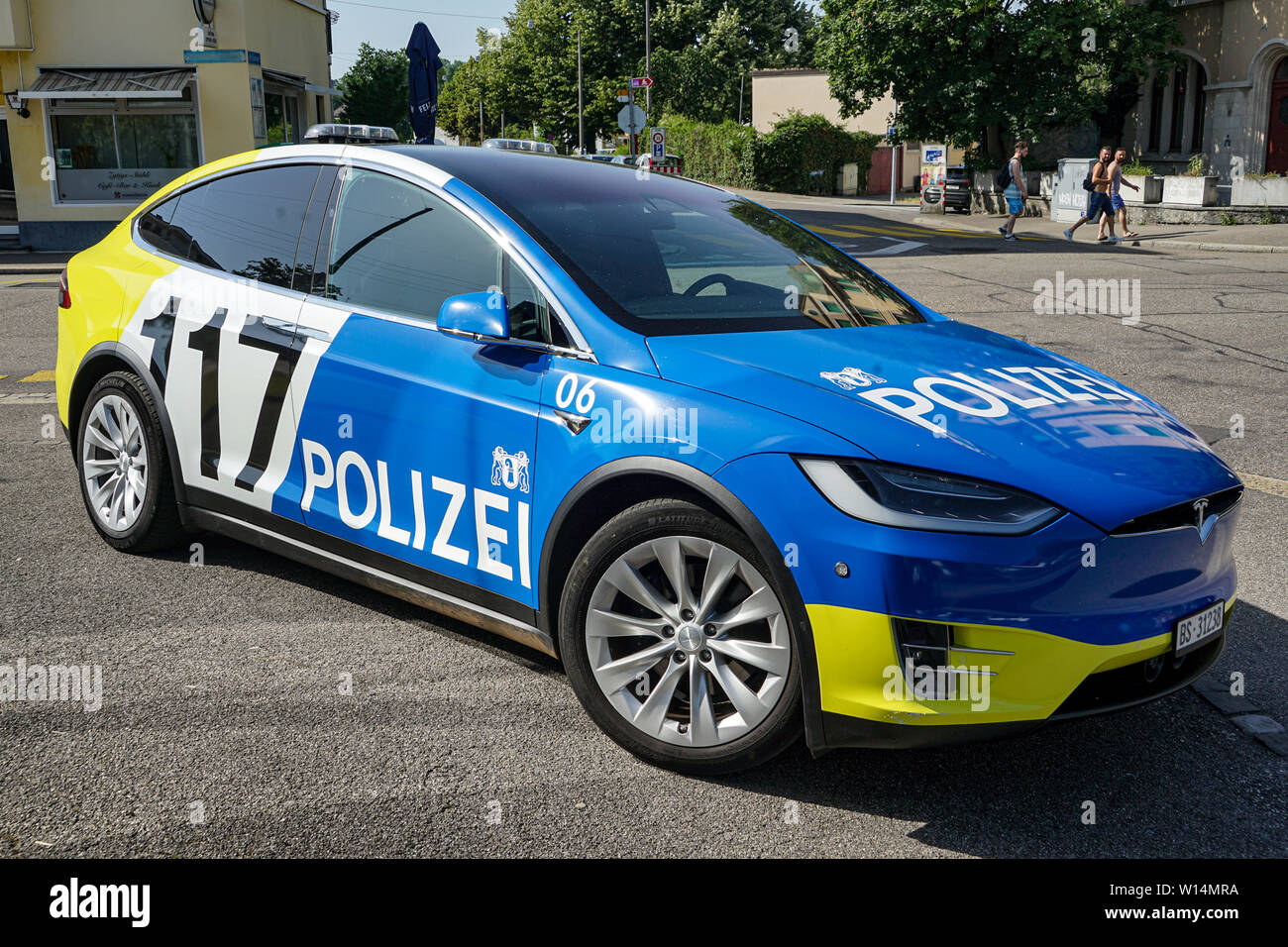 Police Polizei Tesla Model X Stock Photo - Alamy