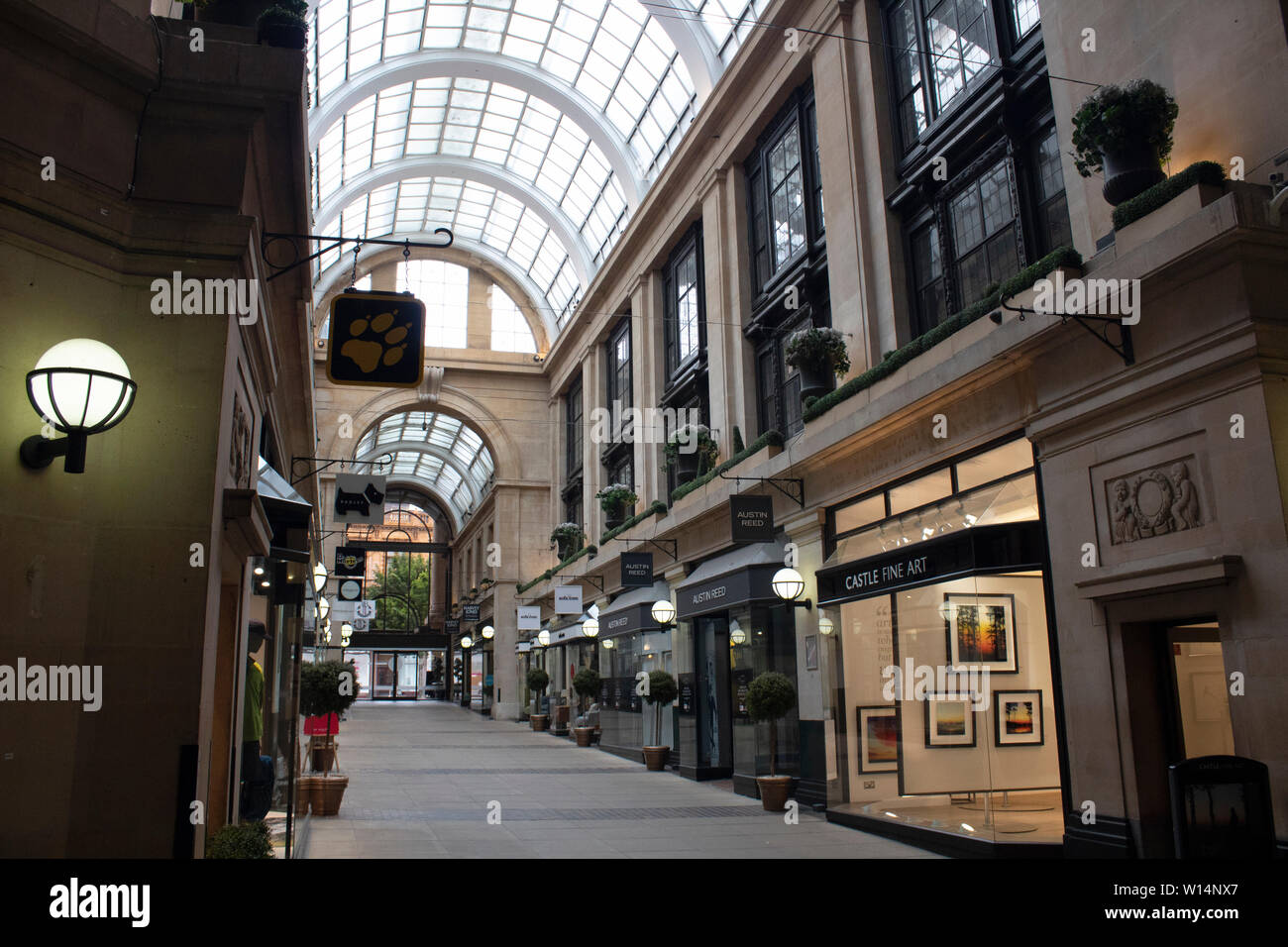 Inside the Exchange Shopping Arcade, Nottingham, East Midlands England ...