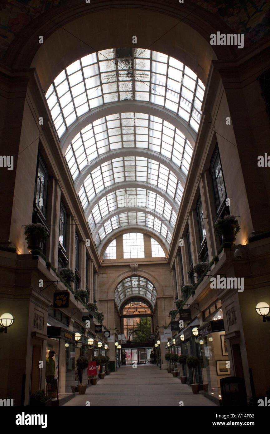 Inside the Exchange Shopping Arcade, Nottingham, East Midlands England ...