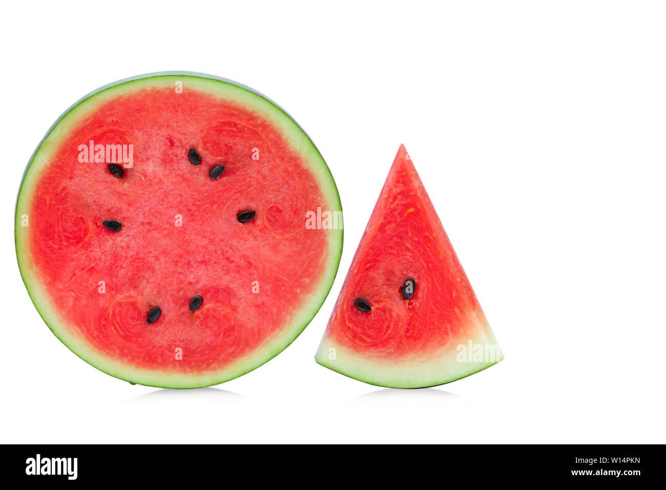 Half Watermelon isolated on white background Stock Photo - Alamy