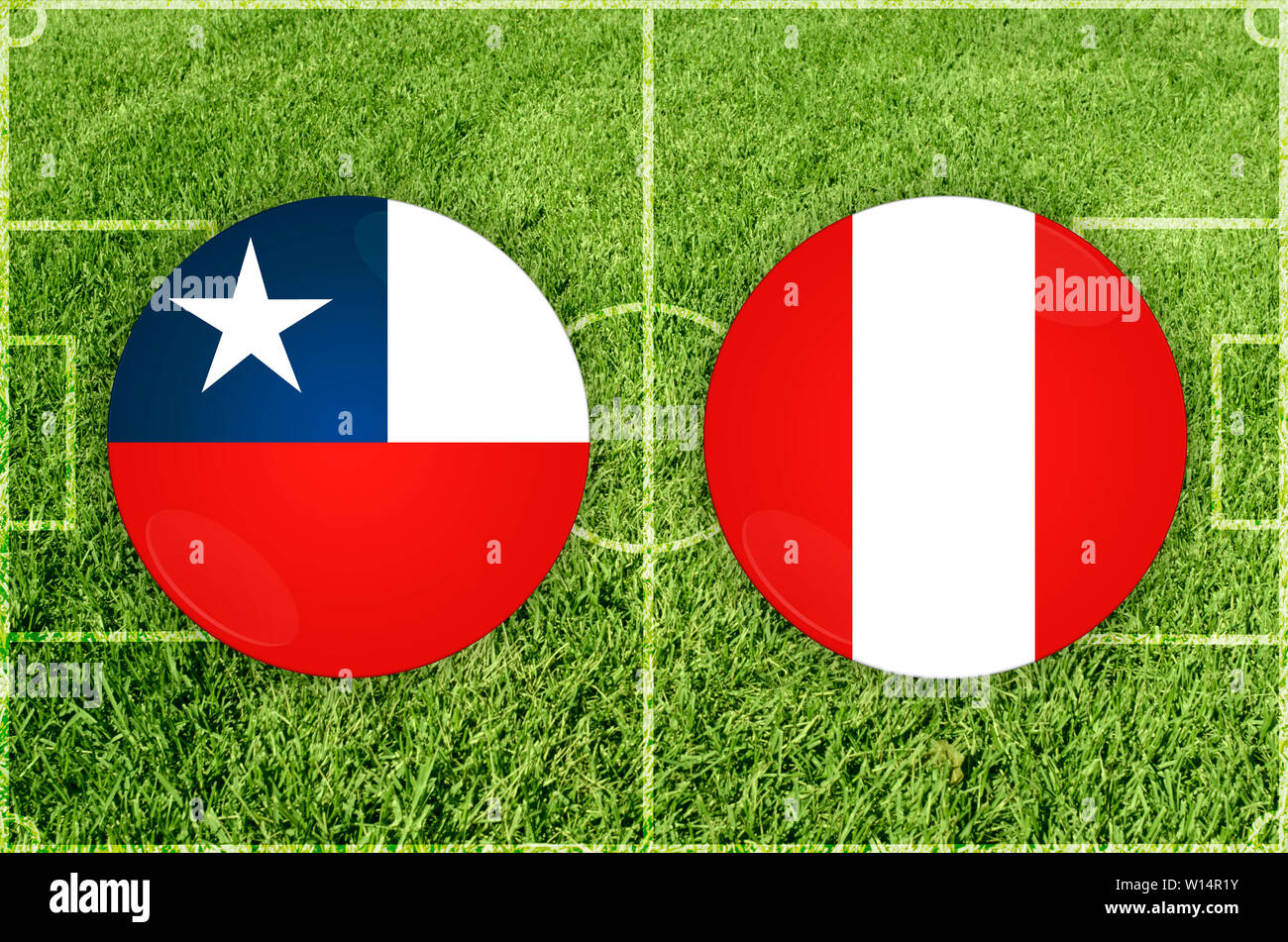 Chile vs Peru football match Stock Photo - Alamy