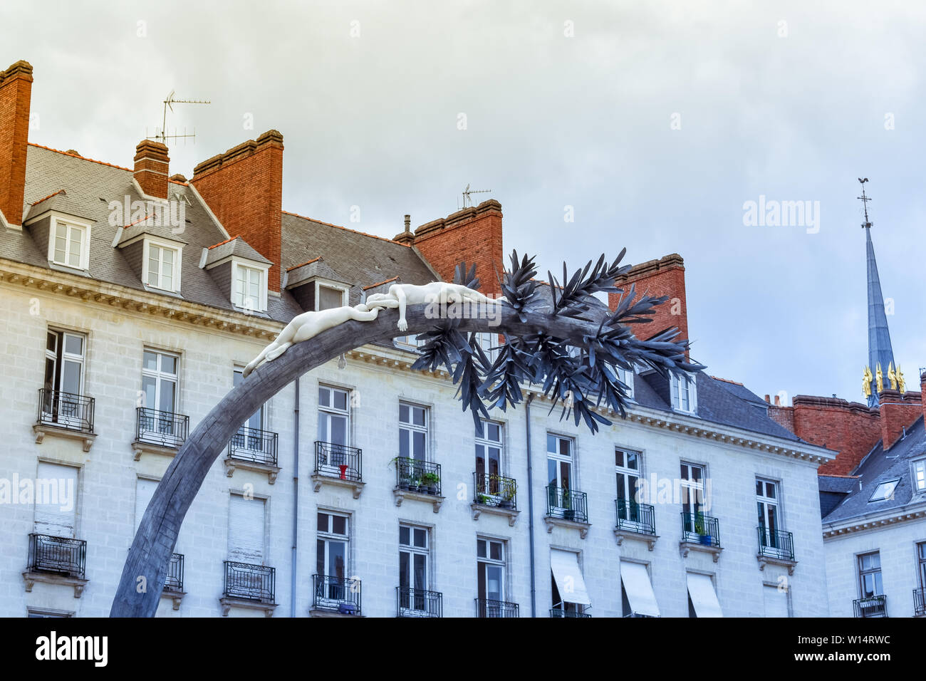 Facade and roof of buildings in Nantes, France Stock Photo - Alamy