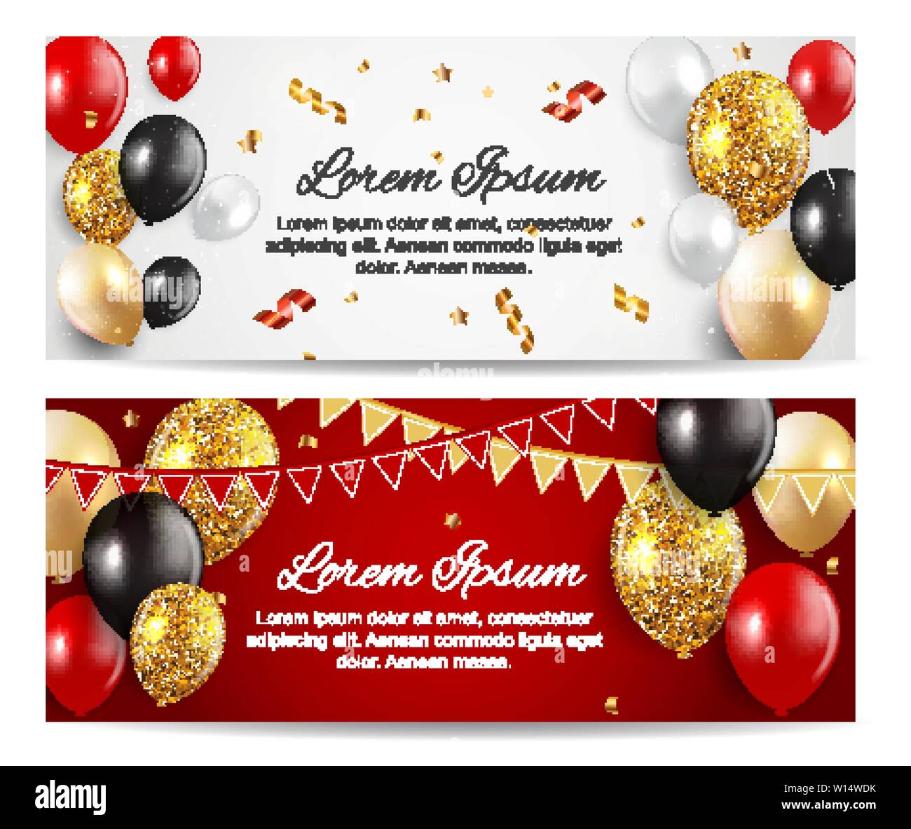 Gift balloons design happy hi-res stock photography and images - Alamy