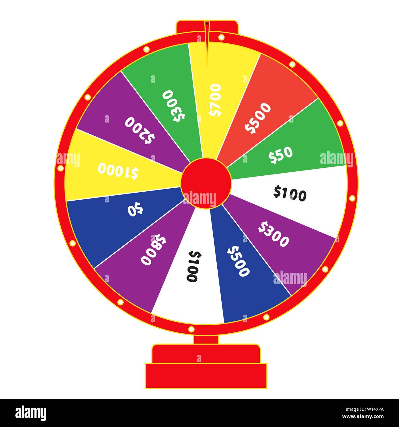 Colorful roulette wheel Chance of victory. Fortune concept. Vector ...