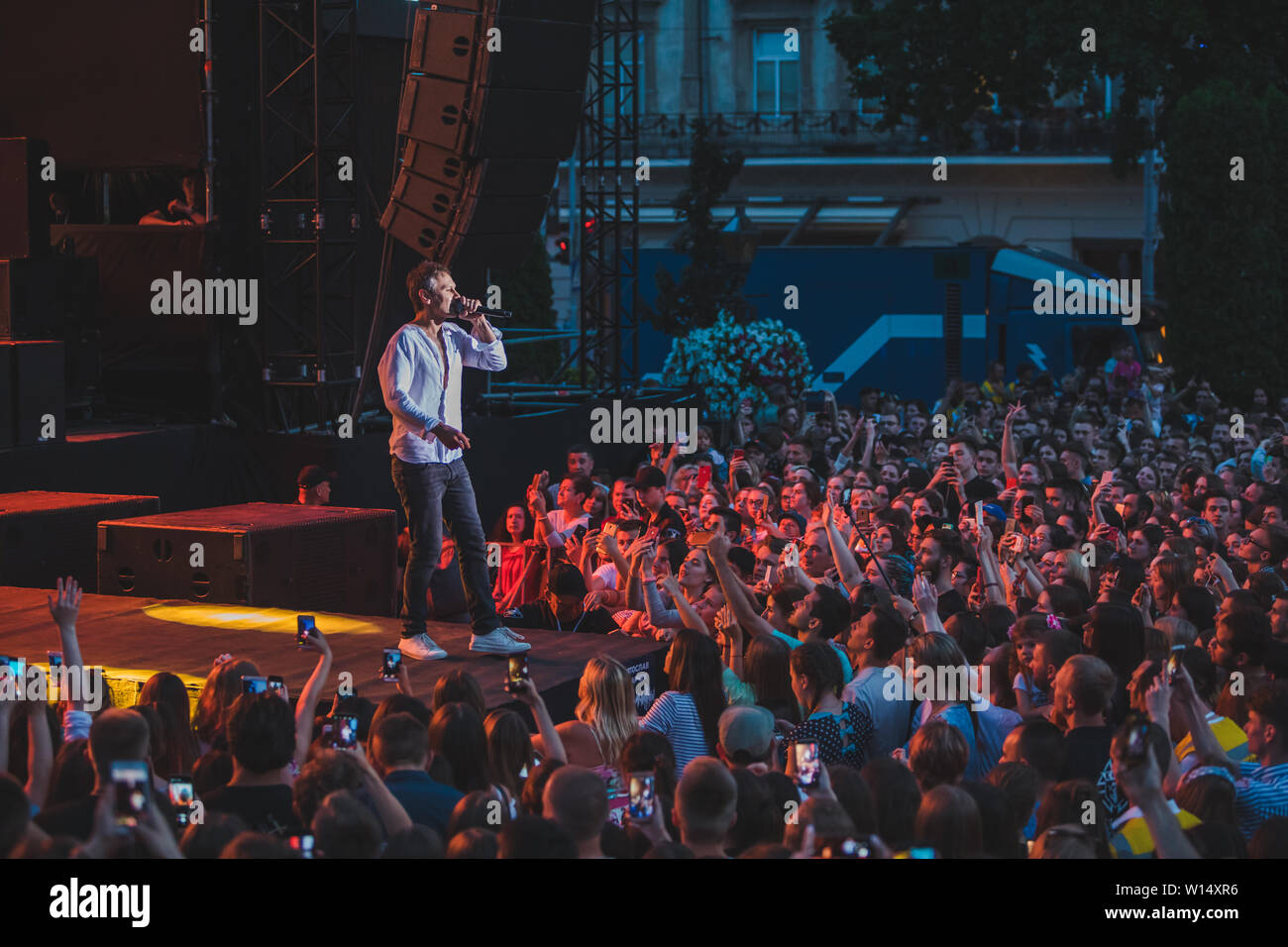 LVIV, UKRAINE - June 18, 2019: Svyatoslav Vakarchuk ukrainian rock ...