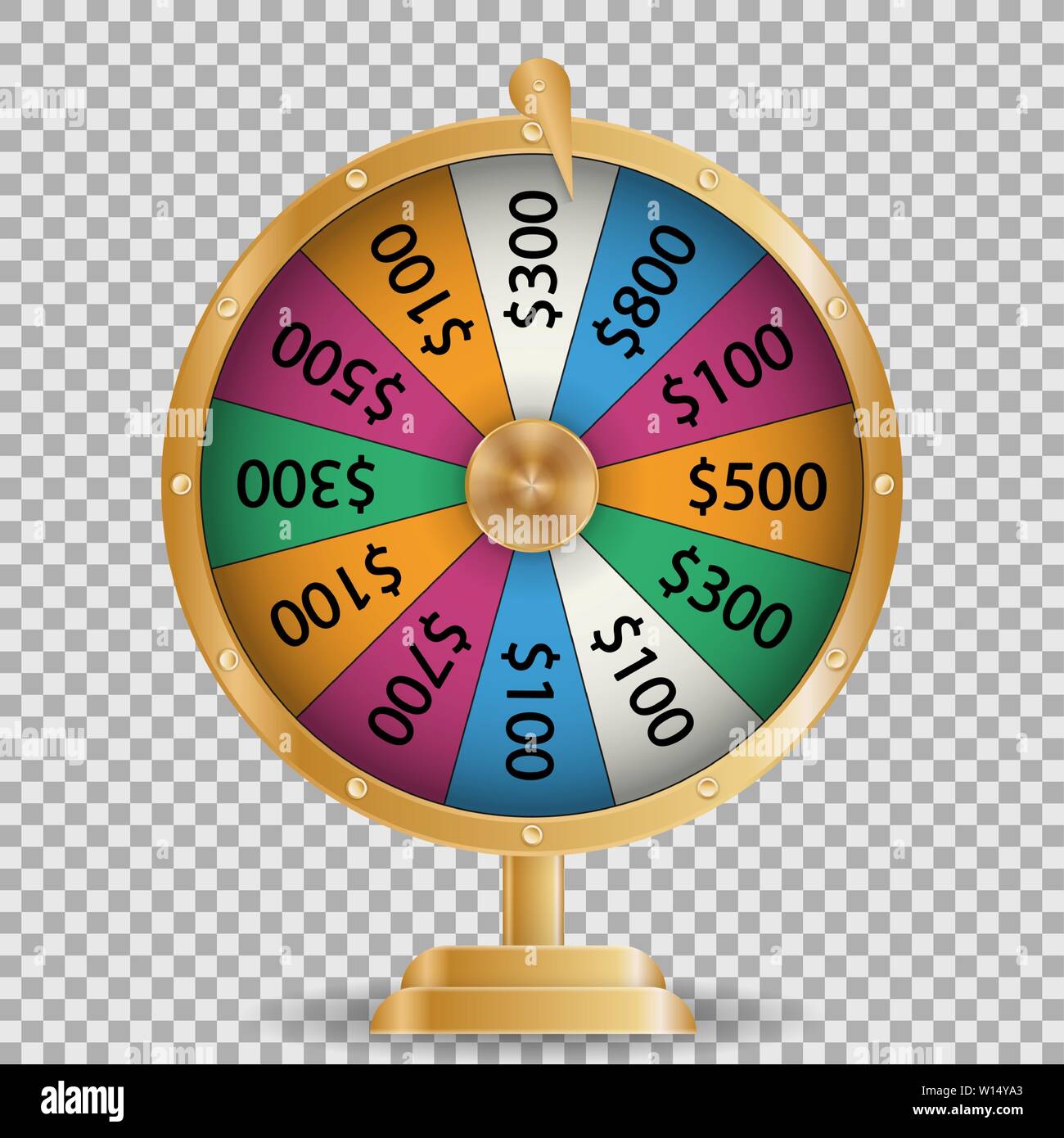 Colorful roulette wheel Chance of victory. Fortune concept. Vector ...