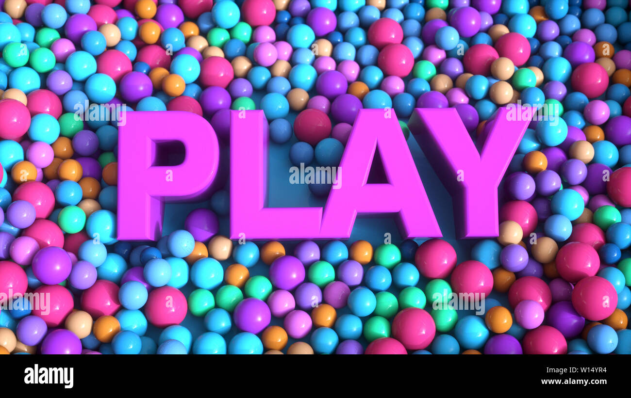 3d render. Play 3d concept Stock Photo - Alamy