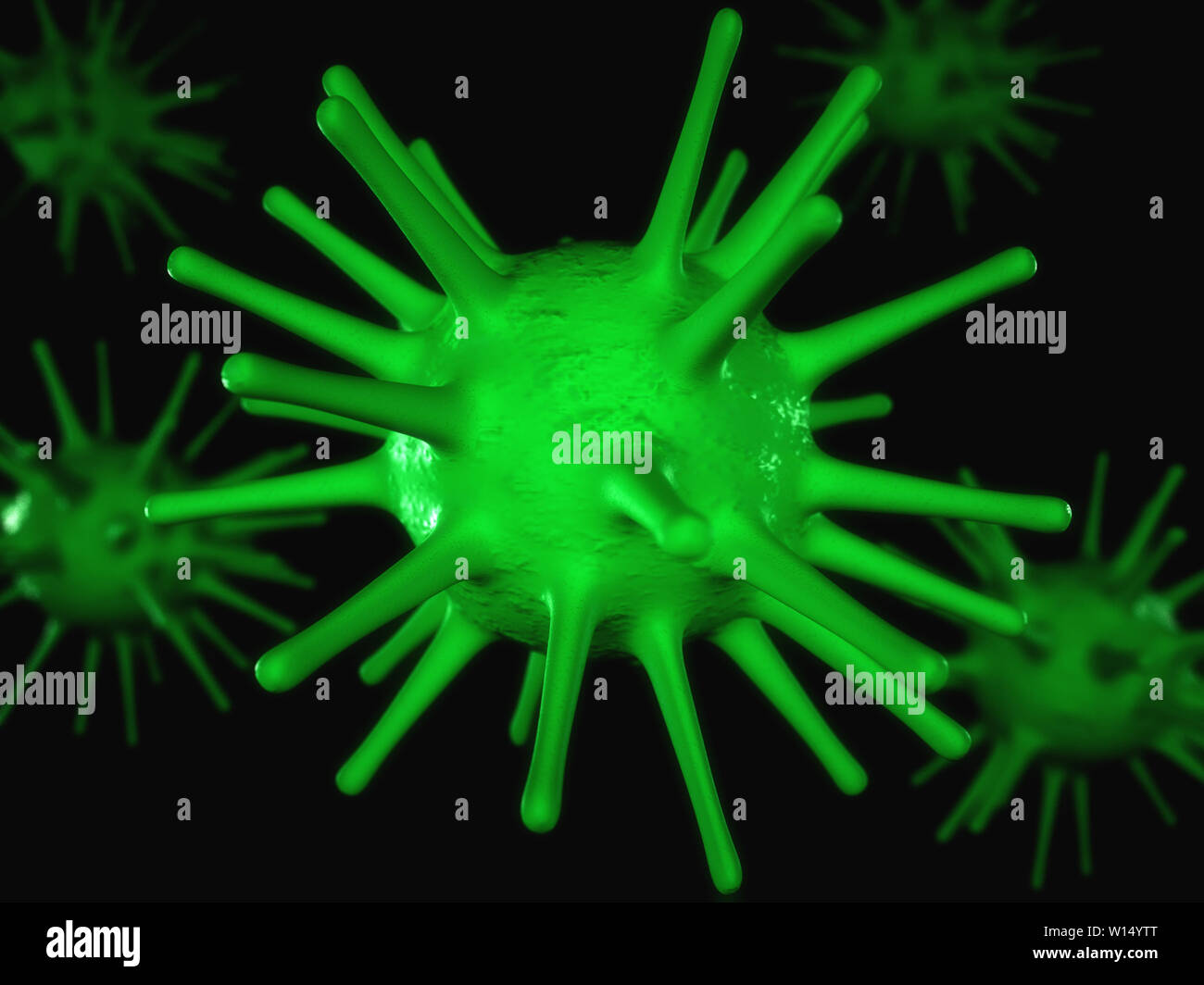 3d virus concept illustration Stock Photo - Alamy