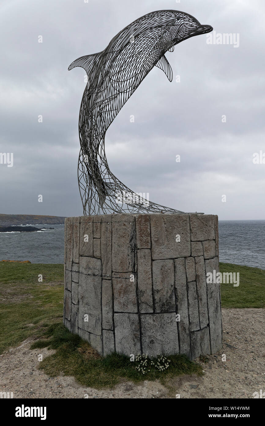 Portsoy Dolphin Public Artwork Stock Photo - Alamy