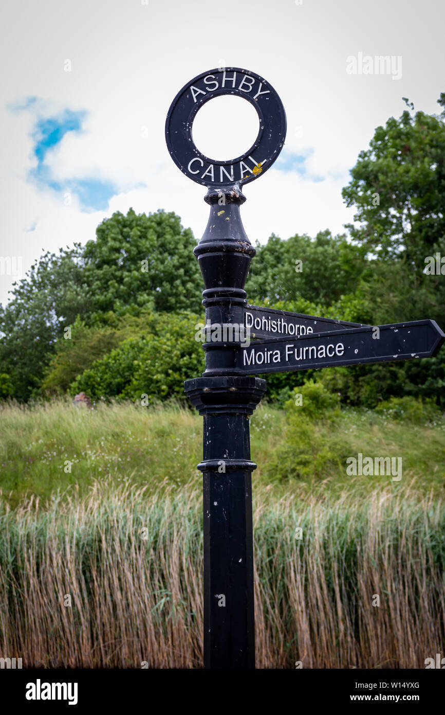 Summertime Scenic Views of Ashby Canal at Moira Furnace near Conkers ...