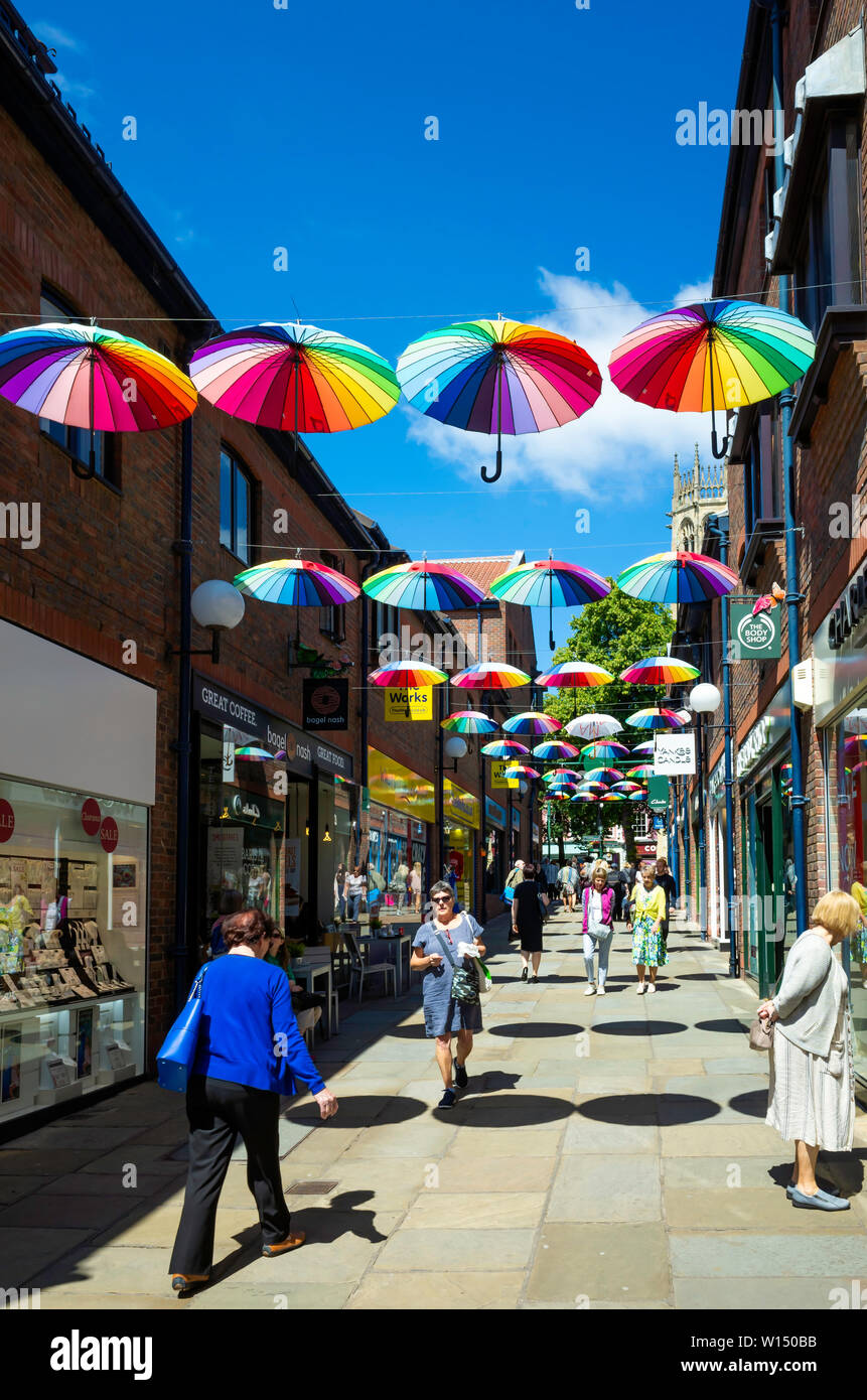 Coppergate wallk a pedestrian shopping street in York City Centre ...