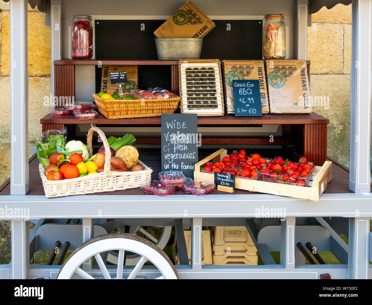A display of the produce available in the shop and produced on the ...