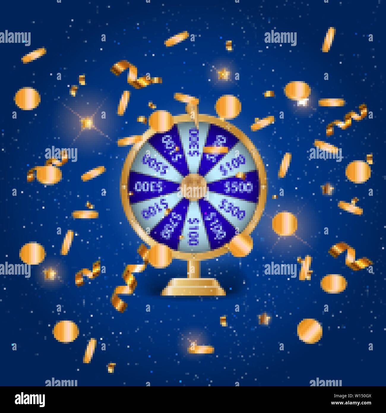 Colorful wheel of fortune. Chance of victory. Vector Illustration Stock ...