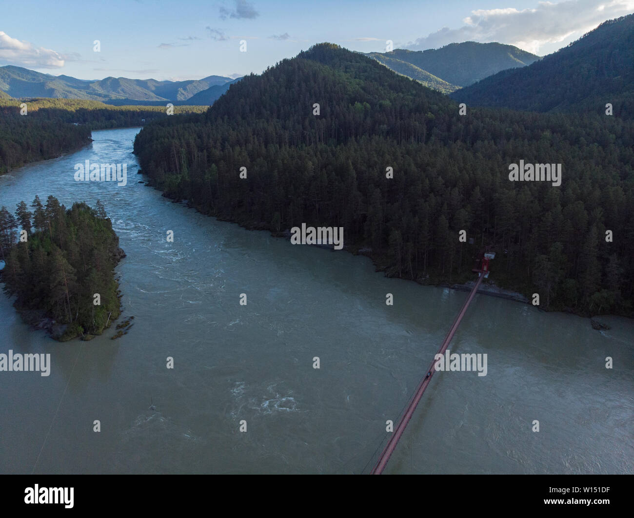 Aerial survey katun river valley hi-res stock photography and images ...