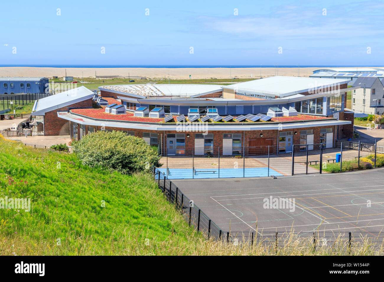 Eco school, Isle of Portland , near weymouth, Dorset, England, uk Stock ...